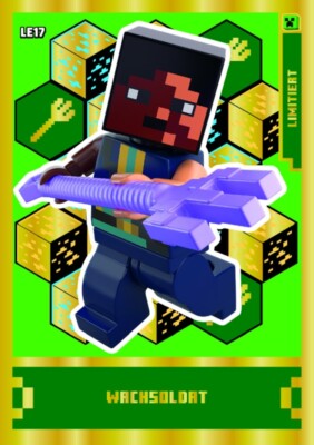 LEGO Minecraft Serie 1 Trdaing Card LE17 - Wachsoldat - Limitiere Karte ...
