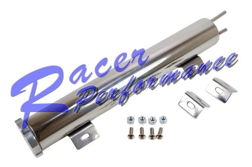 2" x 13" Stainless Steel 18oz Radiator Overflow Tank Hot Rod Rat Rod ...