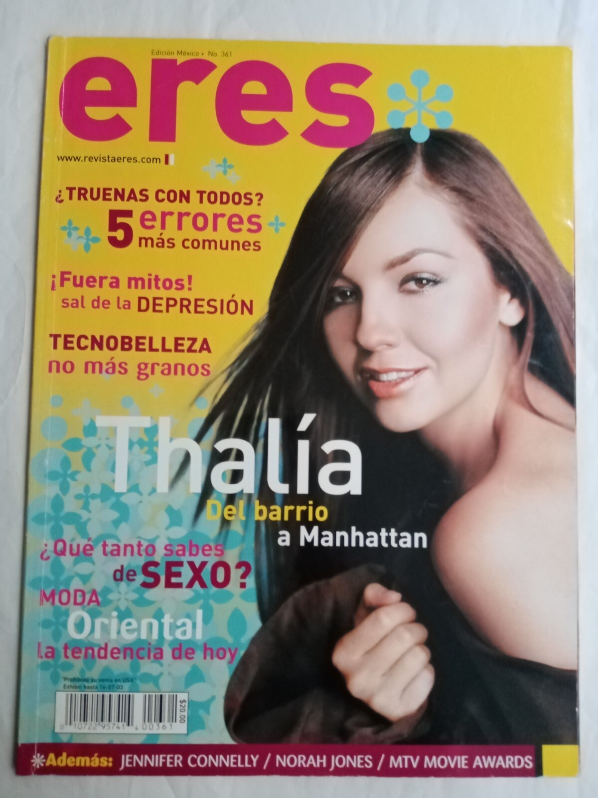 THALIA ERES MEXICAN MAGAZINE MEXICO SPANISH JULY 2003 | eBay