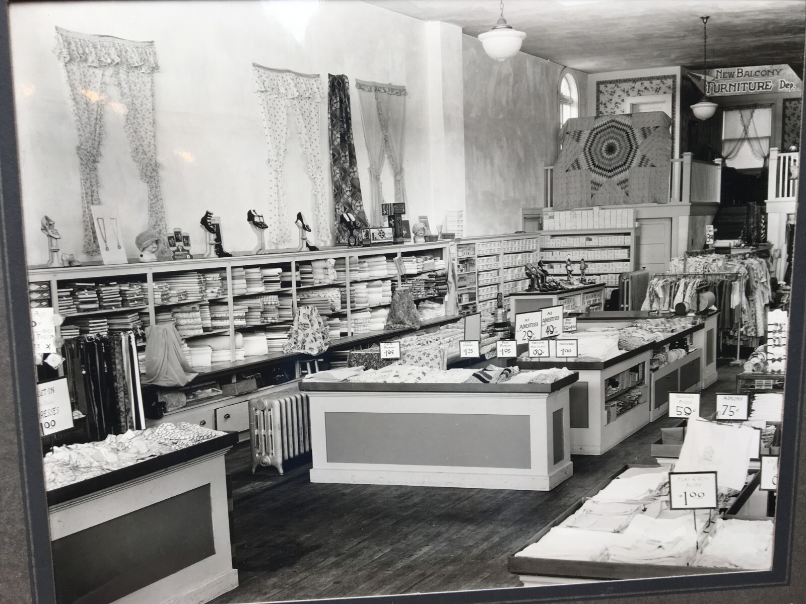 2 large antique photos of 1900s department store~12 1/4" X 10 1/2" cool ...