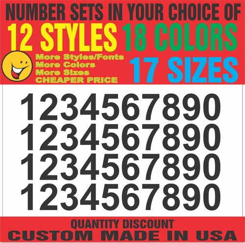 Number Decal Set Vinyl Lot of 40 Mail Box Numbers Locker Truck Door ...