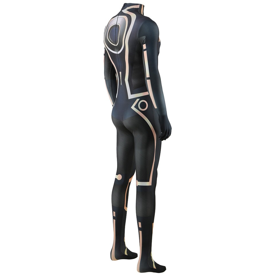 Adult Kids Tron Legacy Cosplay Bodysuit Sam Flynn Jumpsuit Cos Costume ...