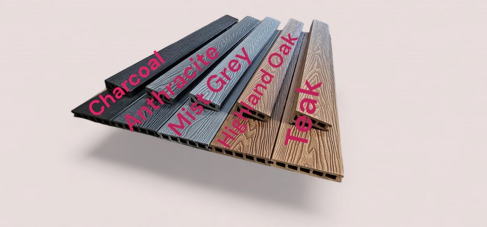 4.8m Composite WPC Decking Kits. COMPLETE WITH FLUSH FIT EDGING BOARDS ...