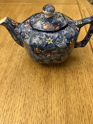 Ringtons Ltd - Blue Chintz Fine China tea pot - unused | eBay UK