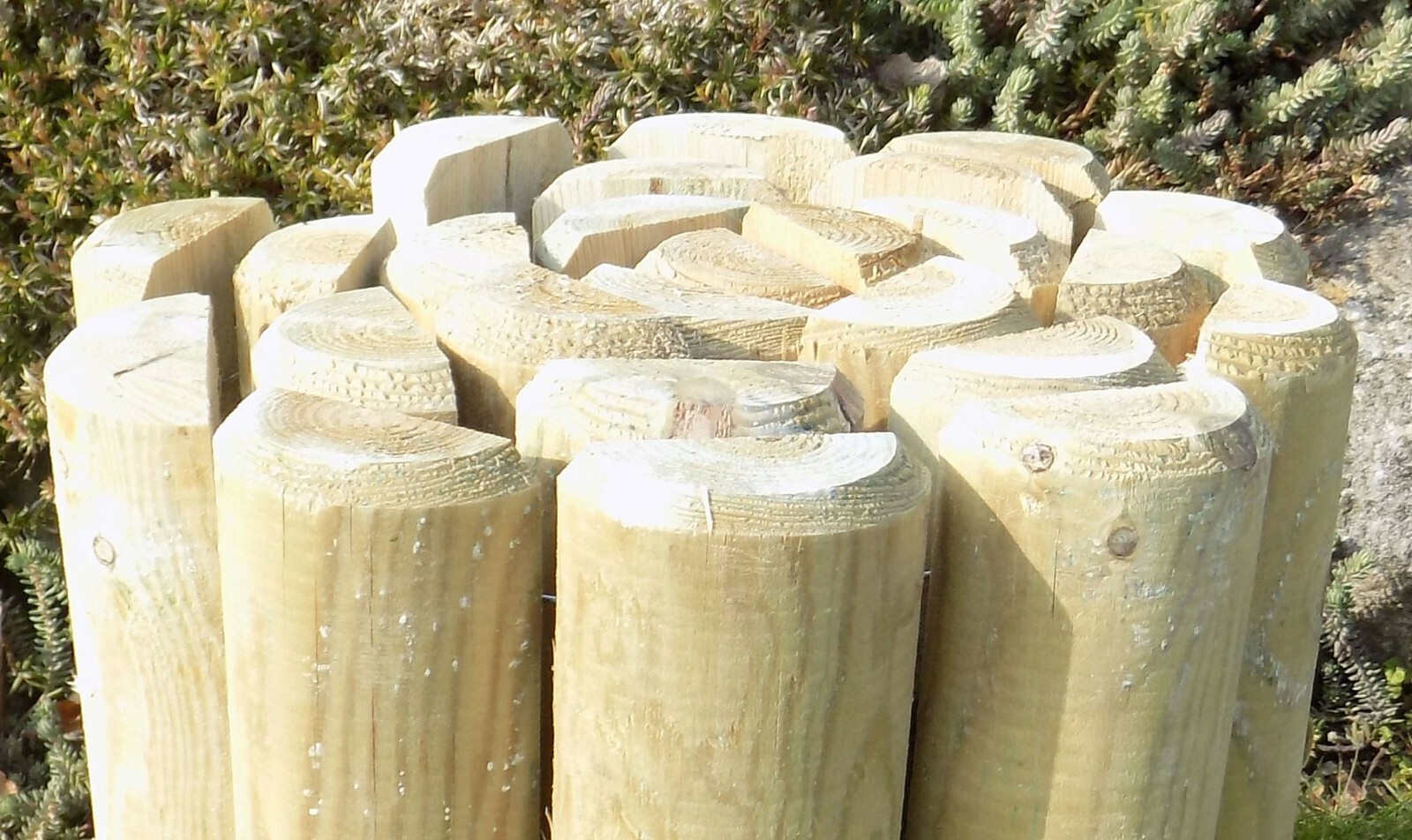 Log Roll Border Edging Fencing Path Edge Garden Wooden Lawn Landscape ...