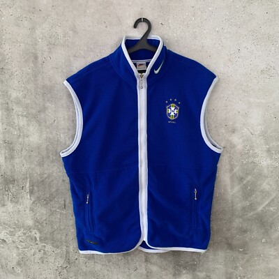BRAZIL 1997 1998 TRAINING FOOTBALL VEST JACKET NIKE NATIONAL TEAM ...