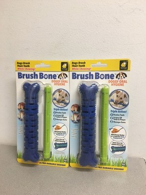 2 PACK -BulbHead Brush Bone Dog Self Brushing Toothbrush 1 pk | eBay