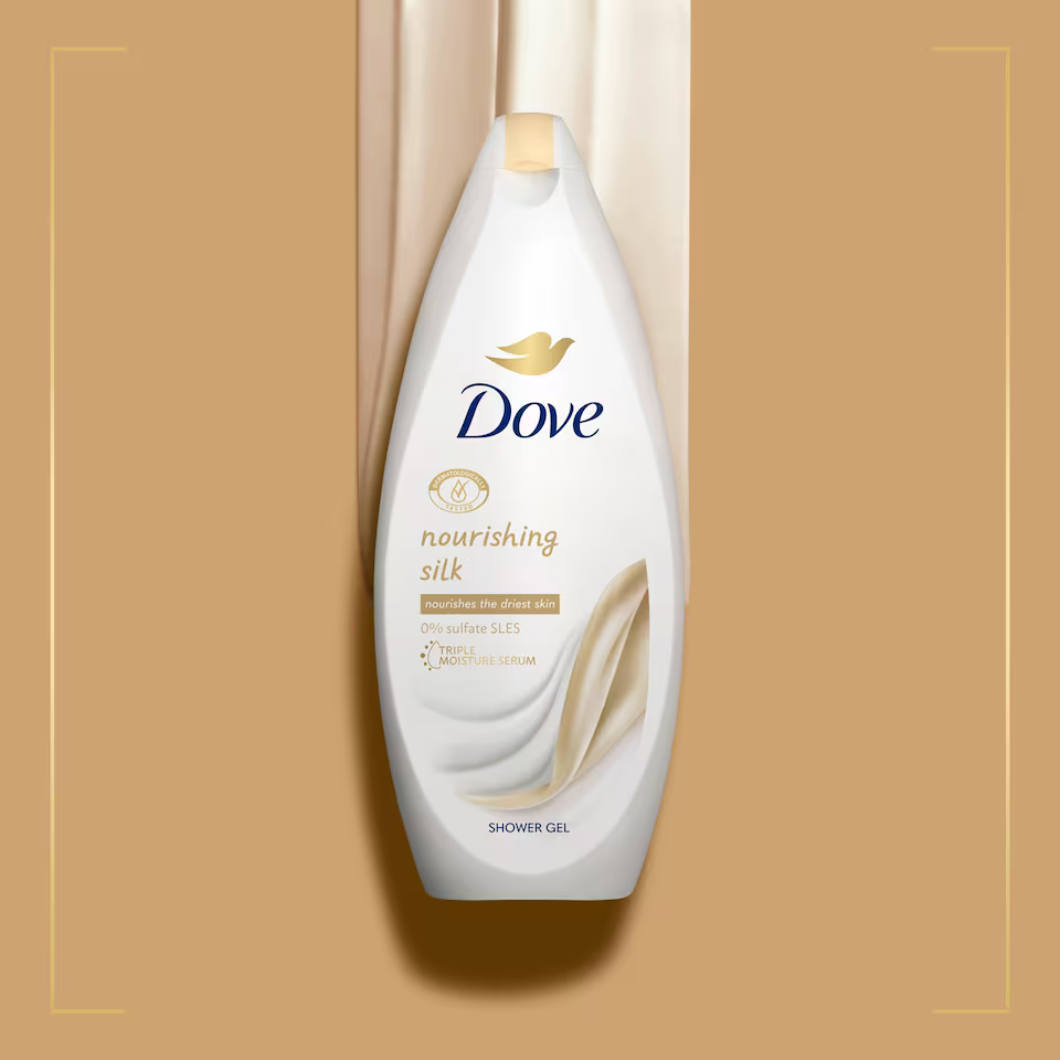 3x Bottles Dove Nourishing Silk Skin Natural Body Wash 450ml | New ...