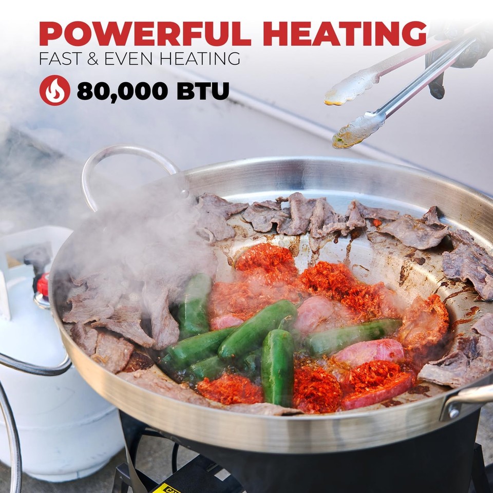 23" Concave Comal Set 80,000 BTU Propane Burner Stove and Burner Stand, Disca... 840166543405| eBay