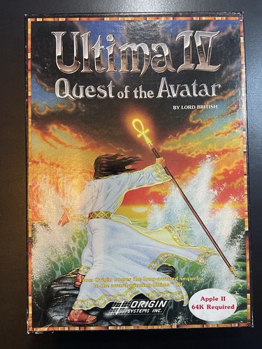 Ultima IV Quest of the Avatar Apple II Origin Systems 1985 w/ Booklets ...