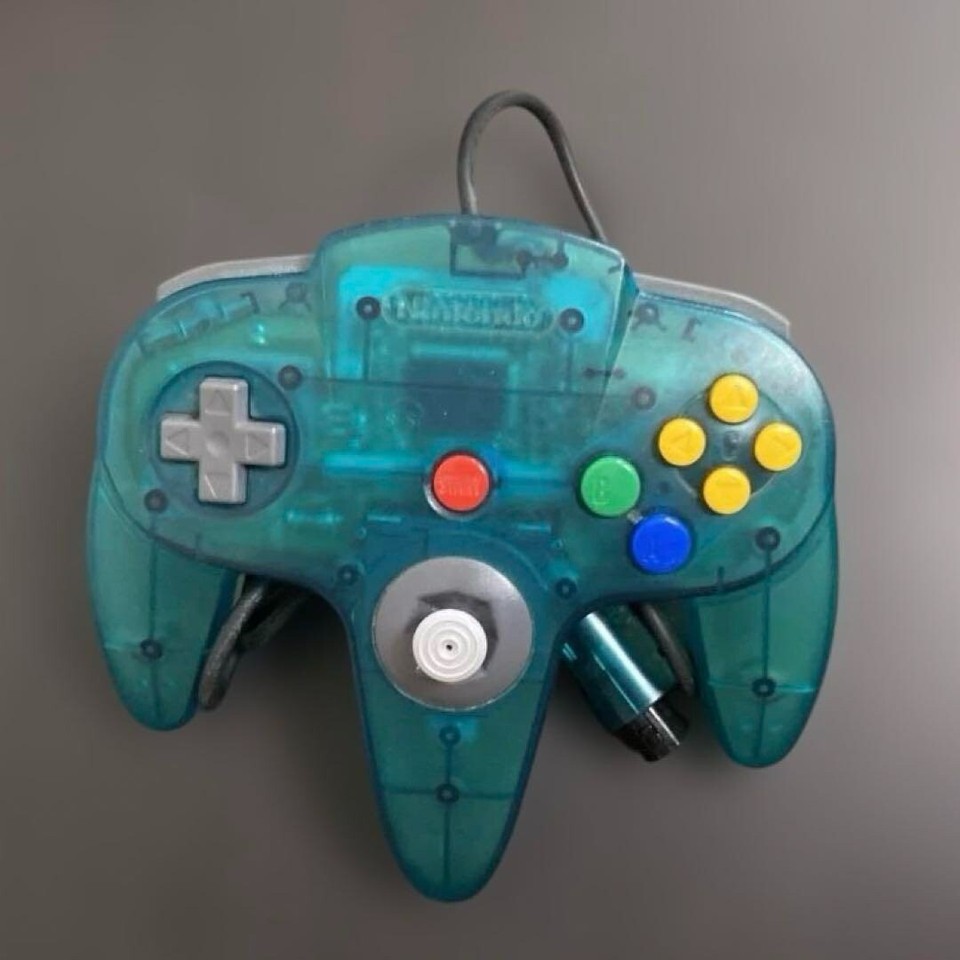 Nintendo 64 Clear Blue Console N64 box Operation confirmed, in good ...