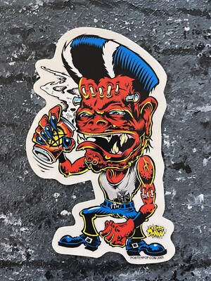 Dirty Donny FTW Greaser Frankie Monster Retro Hotrod Art Sticker Decal ...