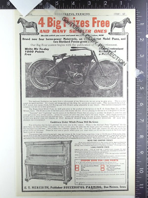 1912 ADVERTISING for Successful Farming contest-win a Harley Davidson ...