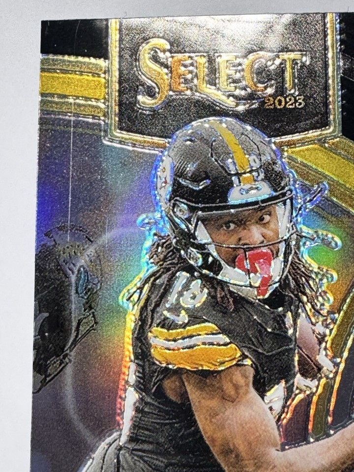 DIONTAE JOHNSON Steelers 2023 Select BLACK & GREEN DIECUT PARALLEL Card ...