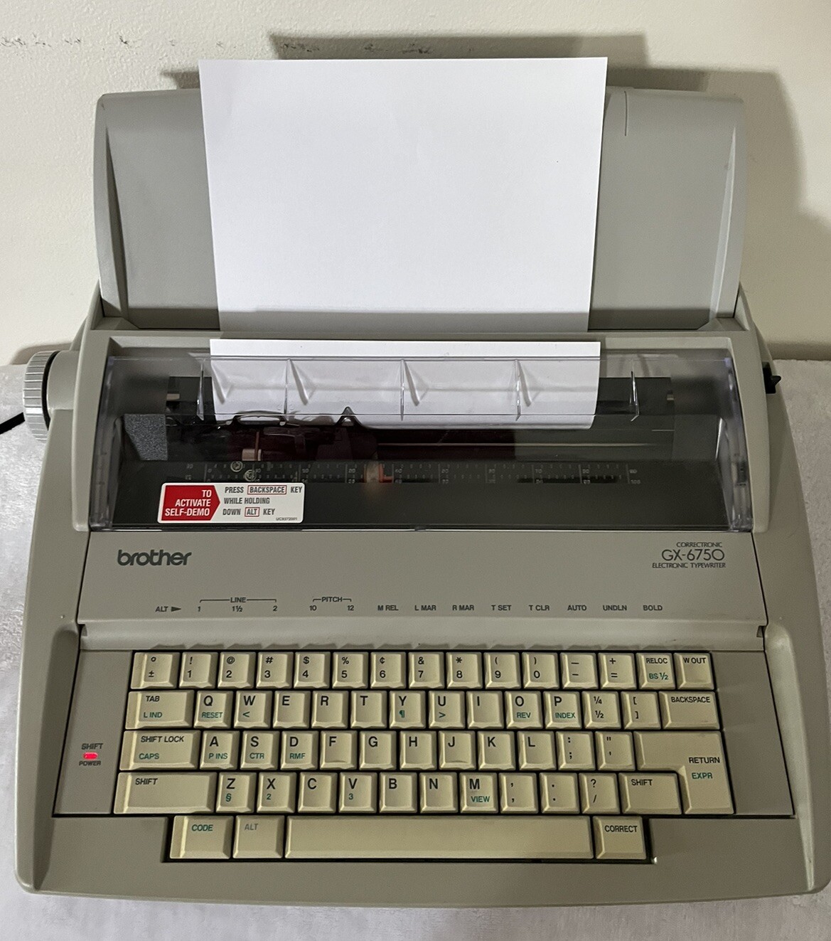 Brother Correctronic GX-6750 Daisy Wheel Electronic Typewriter Works ...