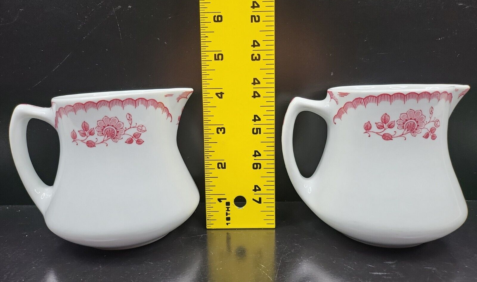 2 Shenango China Chardon Rose Red Creamers Set Vintage Diner Restaurant ...