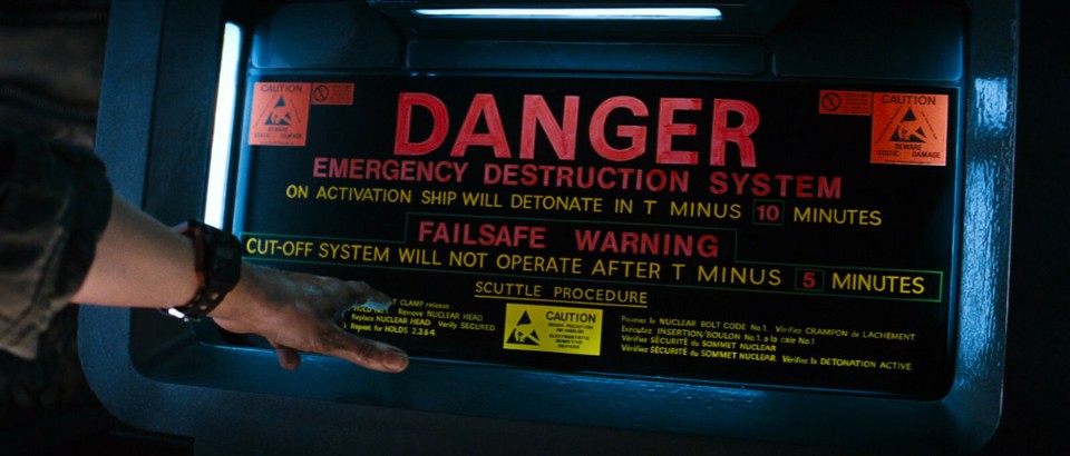 Alien Ship Destruct Instructions Panel (A4 to A1) Metal Sign Nostromo ...