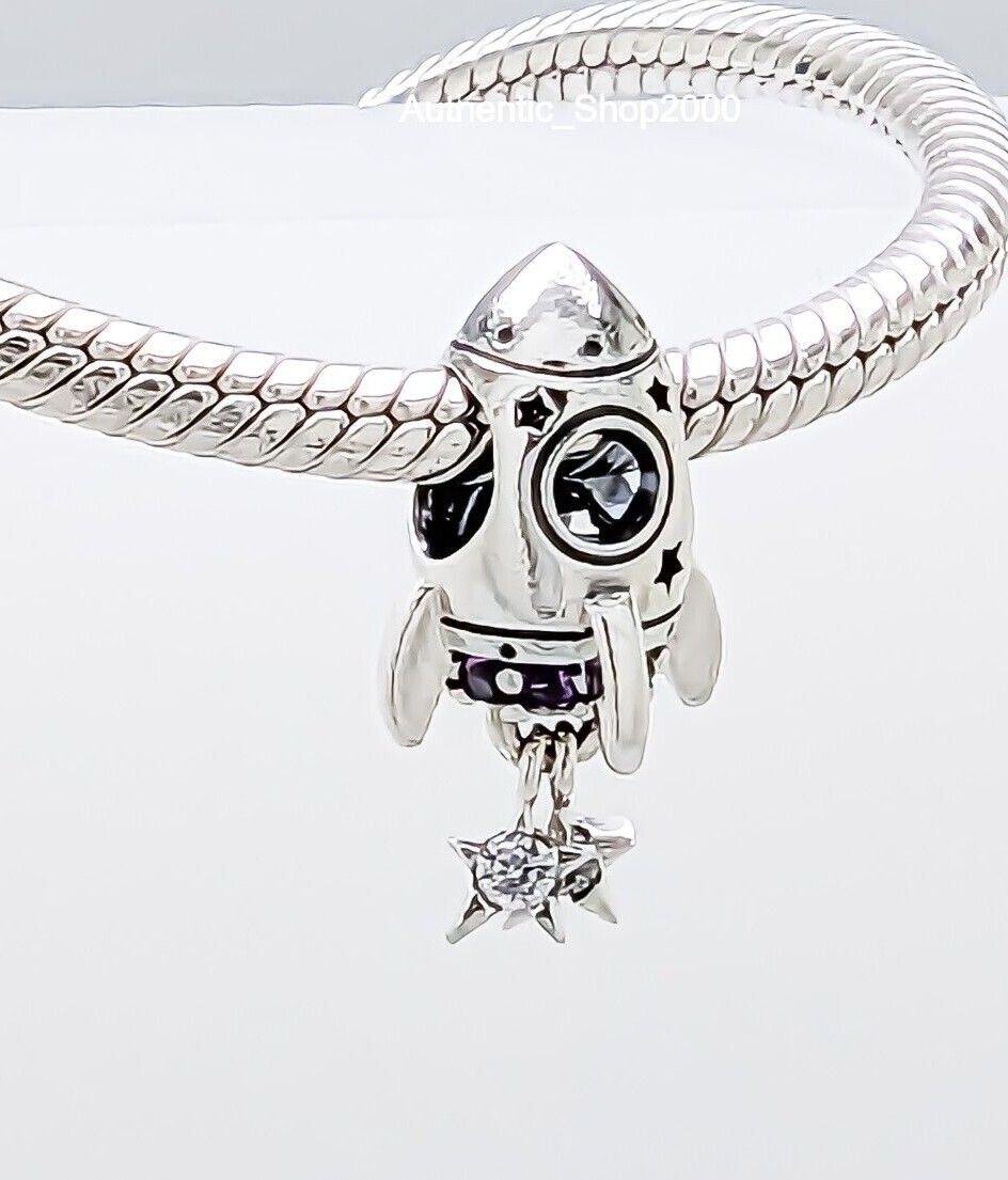New 100% Authentic PANDORA 925 Ale Space Love Rocket Moon Stars Charm ...