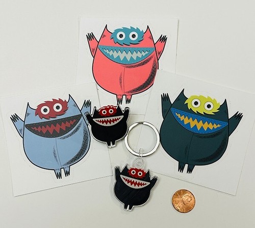 Nauga, Naugahyde, Nauga Monster, Sticker, Keychain, Pin, Vintage ...