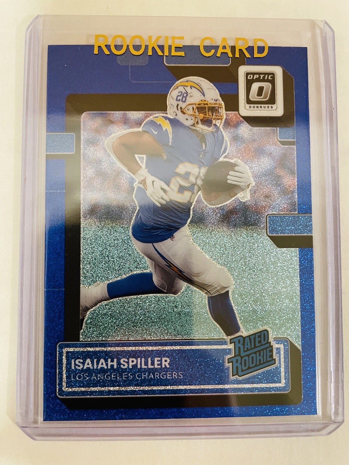 2022 Donruss Optic Isaiah Spiller Blue Glitter SSP Rated Rookie RC #216 ...
