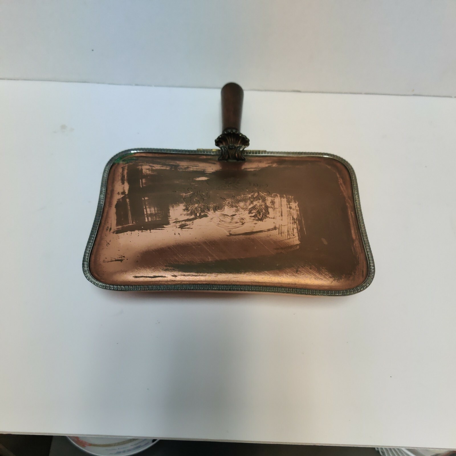 Vintage Coppercraft Guild Copper Silent Butler Ashtray Brass Trim Wood ...