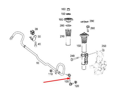 MB SPRINTER 906 FRONT SWAY BAR STABILIZER RIGHT TIE ROD A9063201889 | eBay