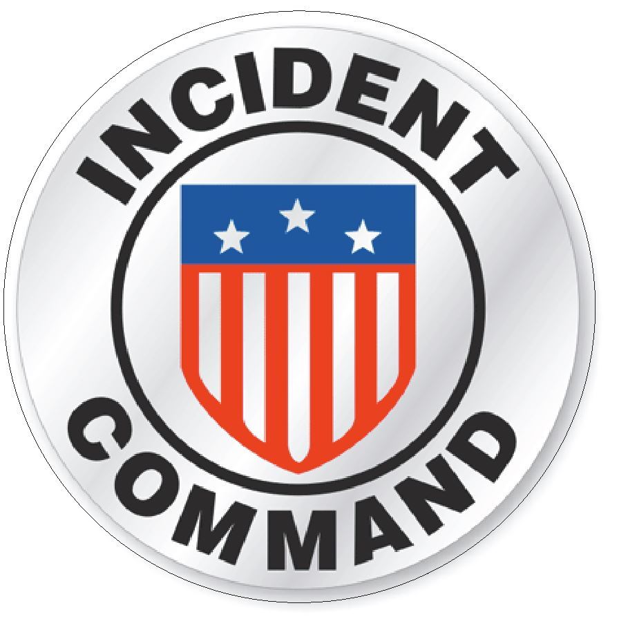 Incident Command Hard Hat Decal Hardhat Sticker Helmet Safety H86 | eBay