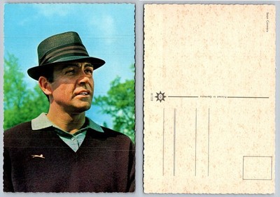 Vintage Sean Connery Postcard Actor James Bond Fedora Hat Printed ...