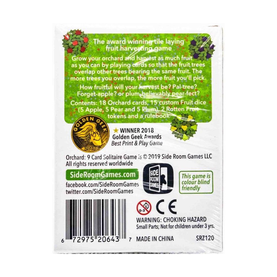 Side Room Card Game Orchard - 9 Card Solitaire Game Box SW (New ...