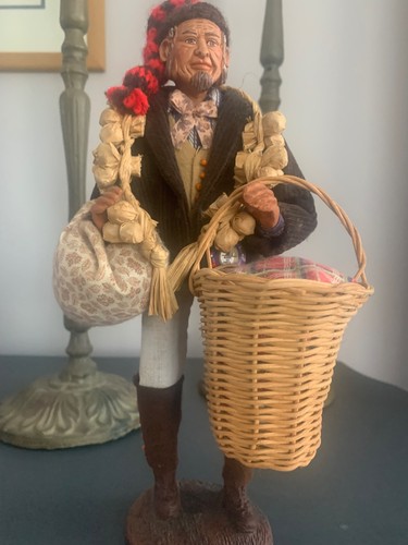 Vintage S Peirano French Santon de Provence Garlic Market Man | eBay