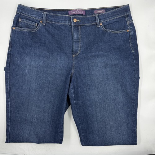 Gloria Vanderbilt Shorts Womens 20W Blue Denim Amanda Stretch Classic ...