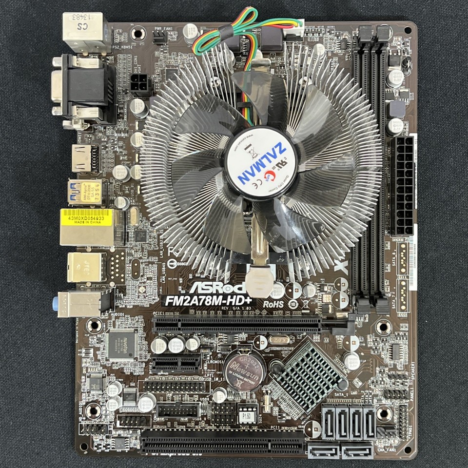MOTHERBOARD/CPU COMBO: ASRock FM2A78M-HD+ FM2+ A78 Chipset mATX + AMD ...