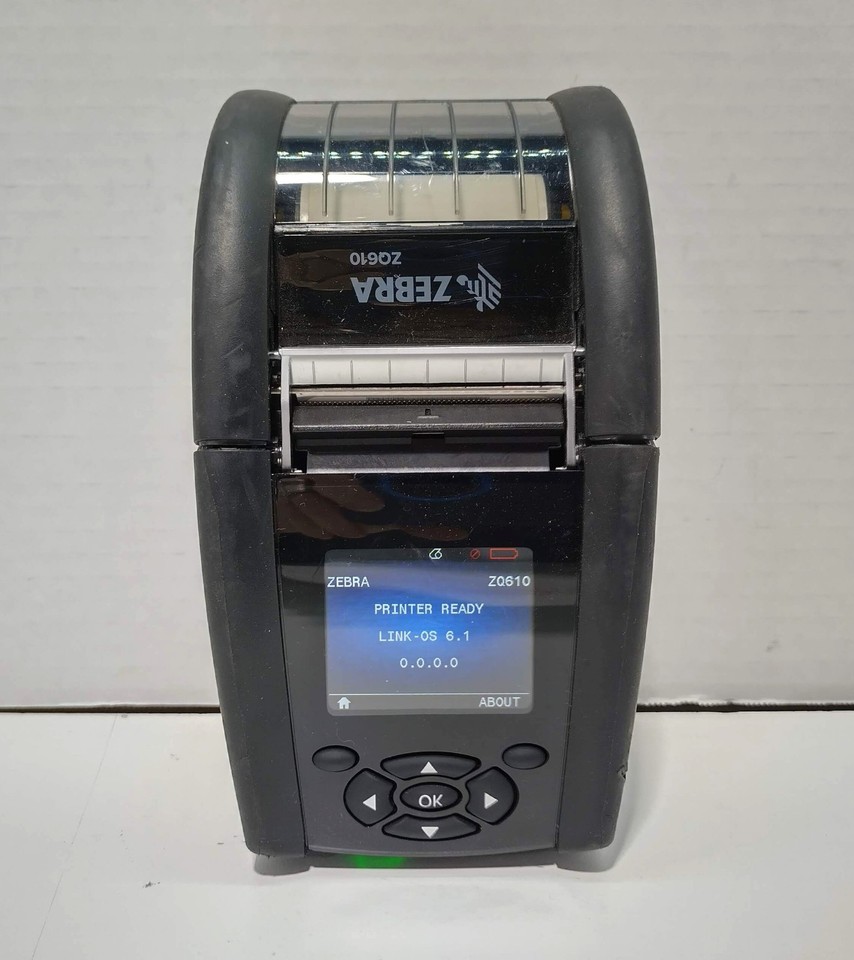 Lot of 2 Zebra ZQ610 Mobile Thermal Label Printer Wireless BT No ...