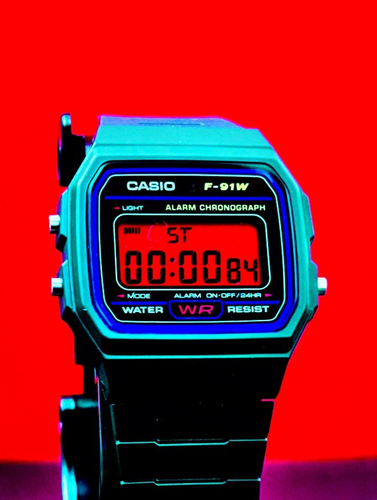 Ruby Red Casio F91W Red Screen Mod Brand New | eBay