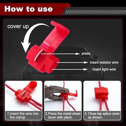 4pcs Led Resistor Car Load Resistors 50W 8ohm for Fix LED Bulb Fast ...