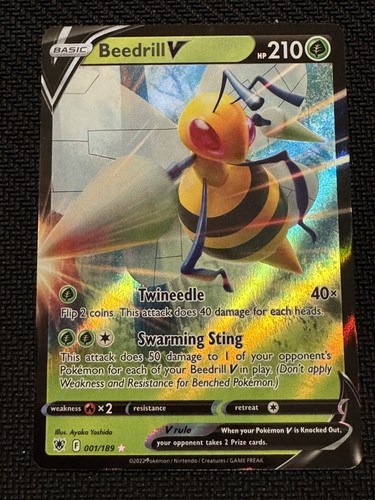 Beedrill V Ultra Rare SWSH10: Astral Radiance 001/189 NM | eBay