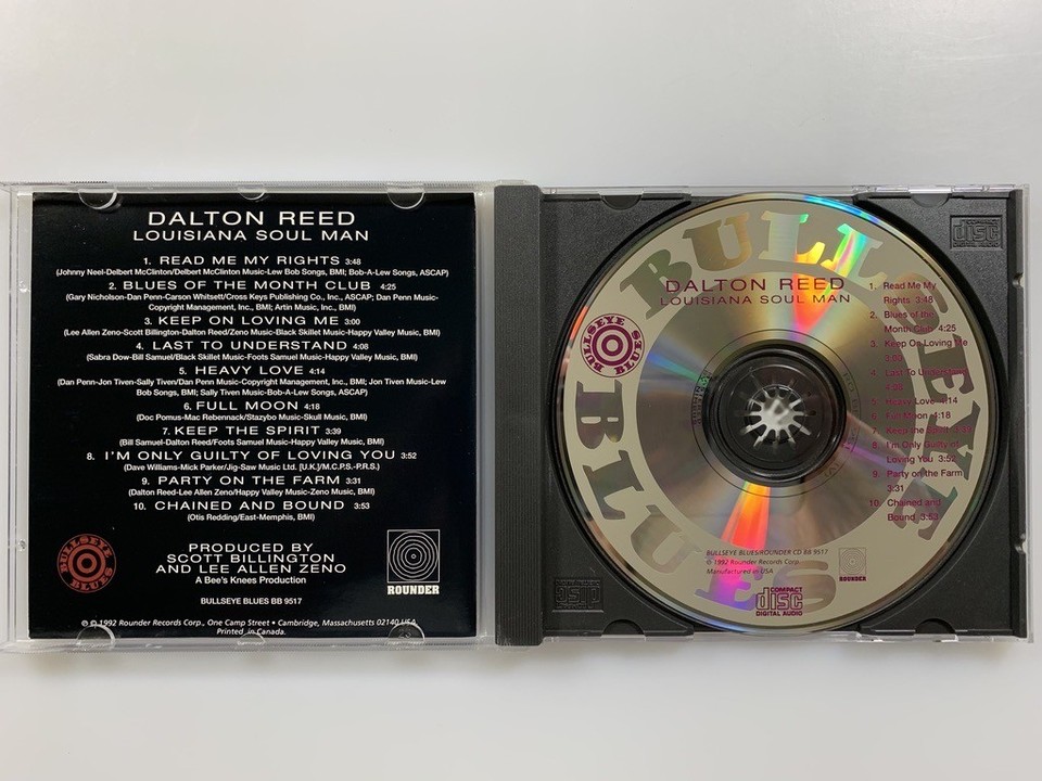 DALTON REED : Louisiana Soul Man CD BULLSEYE BLUES 1992 SOUL Scott ...