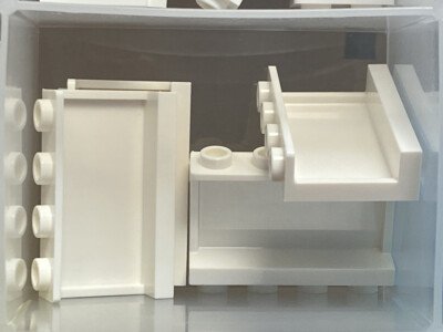 LEGO Parts - White Panel 1 x 4 x 2 with Side Supports - No 14718 - QTY ...