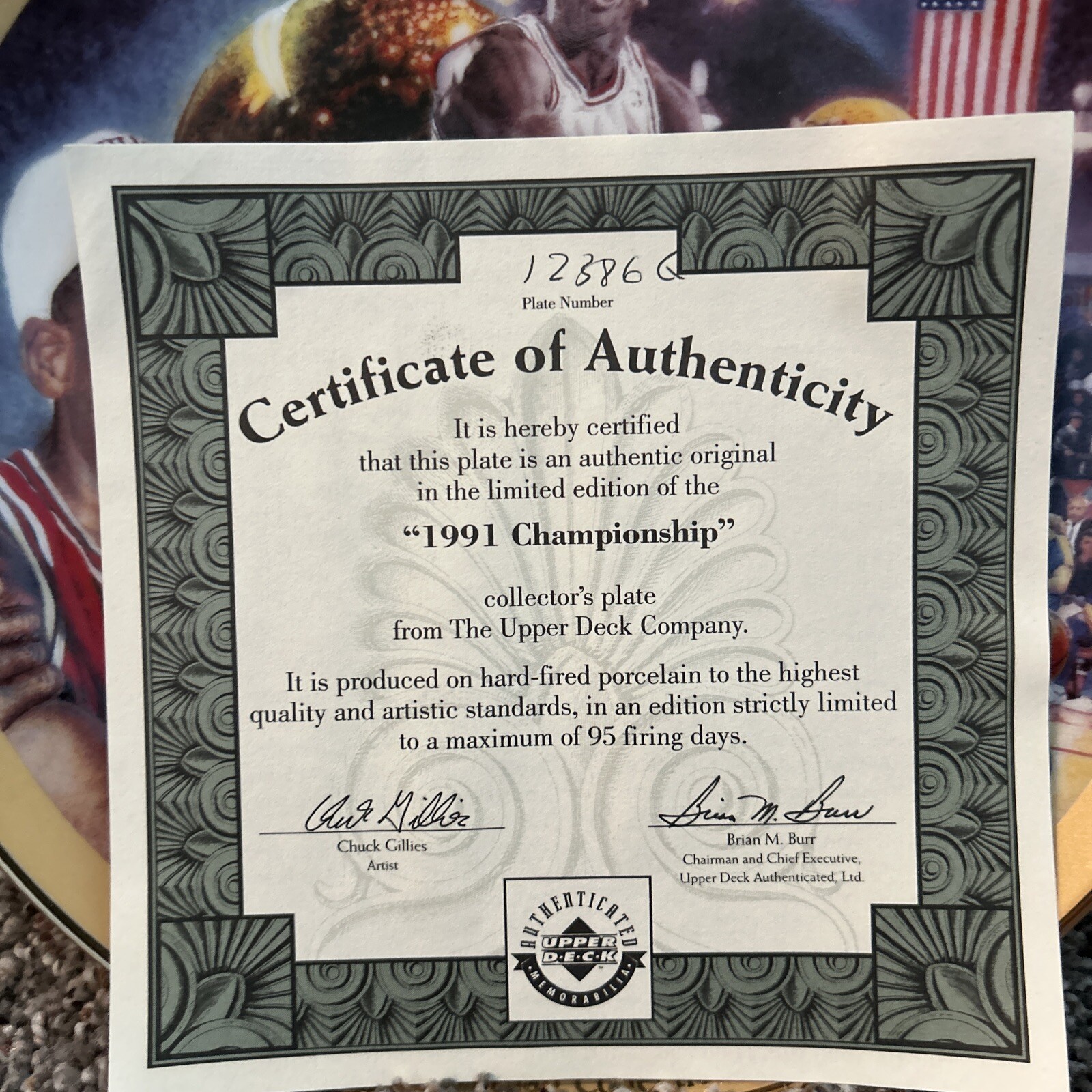 1991 Championship Michael Jordan Plate | eBay