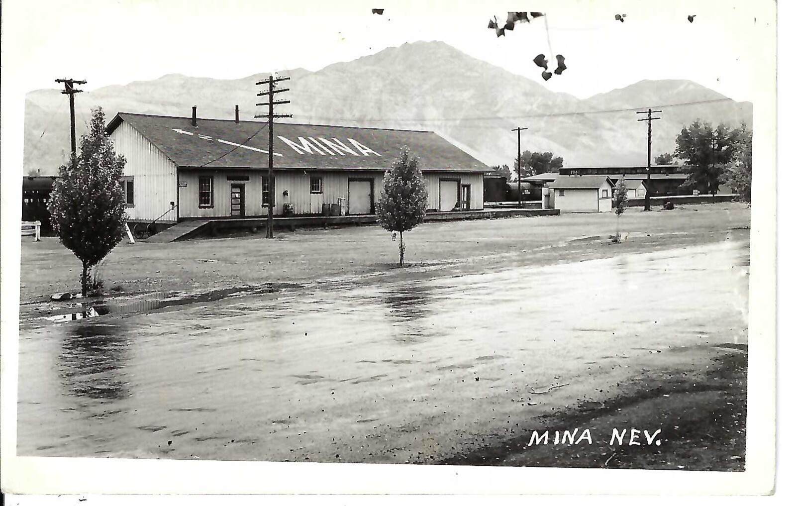 Real Photo Postcard Nevada Mina Tonopah & Goldfield Depot Railroad ...