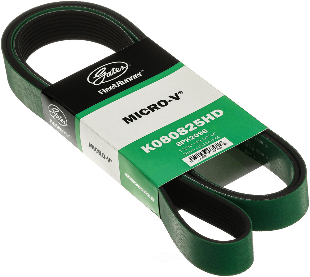 Serpentine Belt-Fleetrunner Heavy Duty Micro-V Belt Gates K080825HD for ...