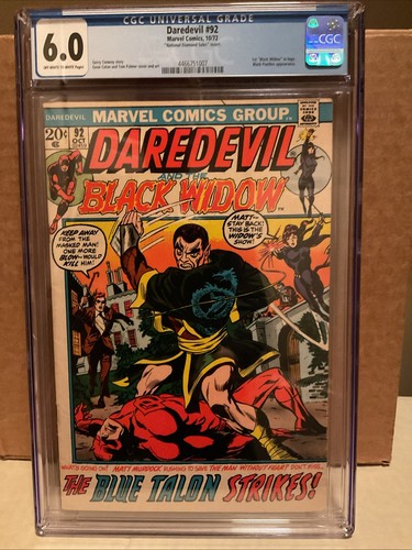 Daredevil #92, CGC 6.0, National Diamond Insert; First Black Widow in ...
