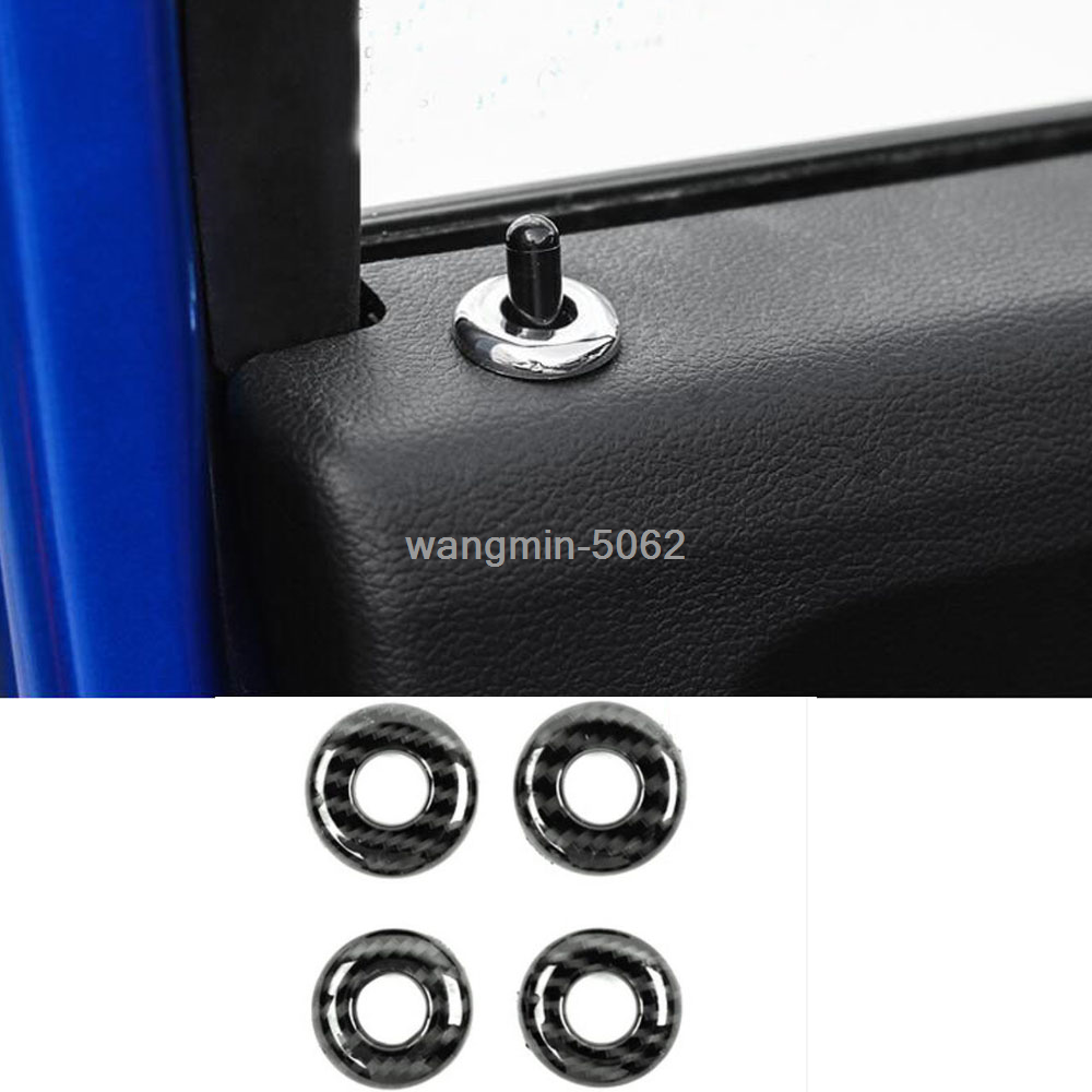 Carbon Fiber Car Inner Door Lock Pins Cover Trim For Ford F150 F-150 ...