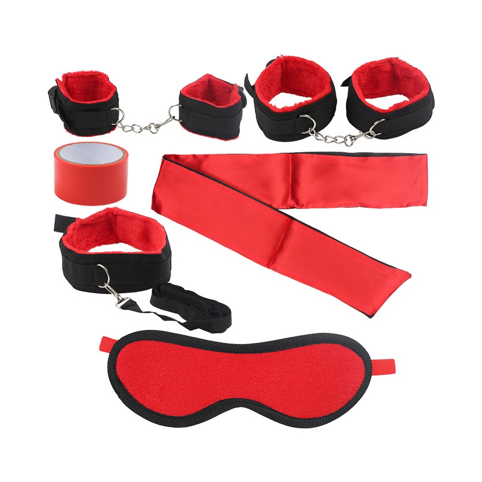 31/10 Sexy BDSM Bondage Set Kit Adult Hand Cuffs Foot cuff Whip Rope ...