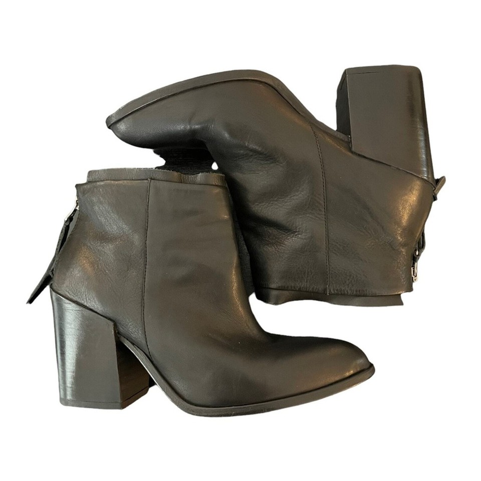 Baske California Black Leather Ankle Boots Size 8.5 | eBay