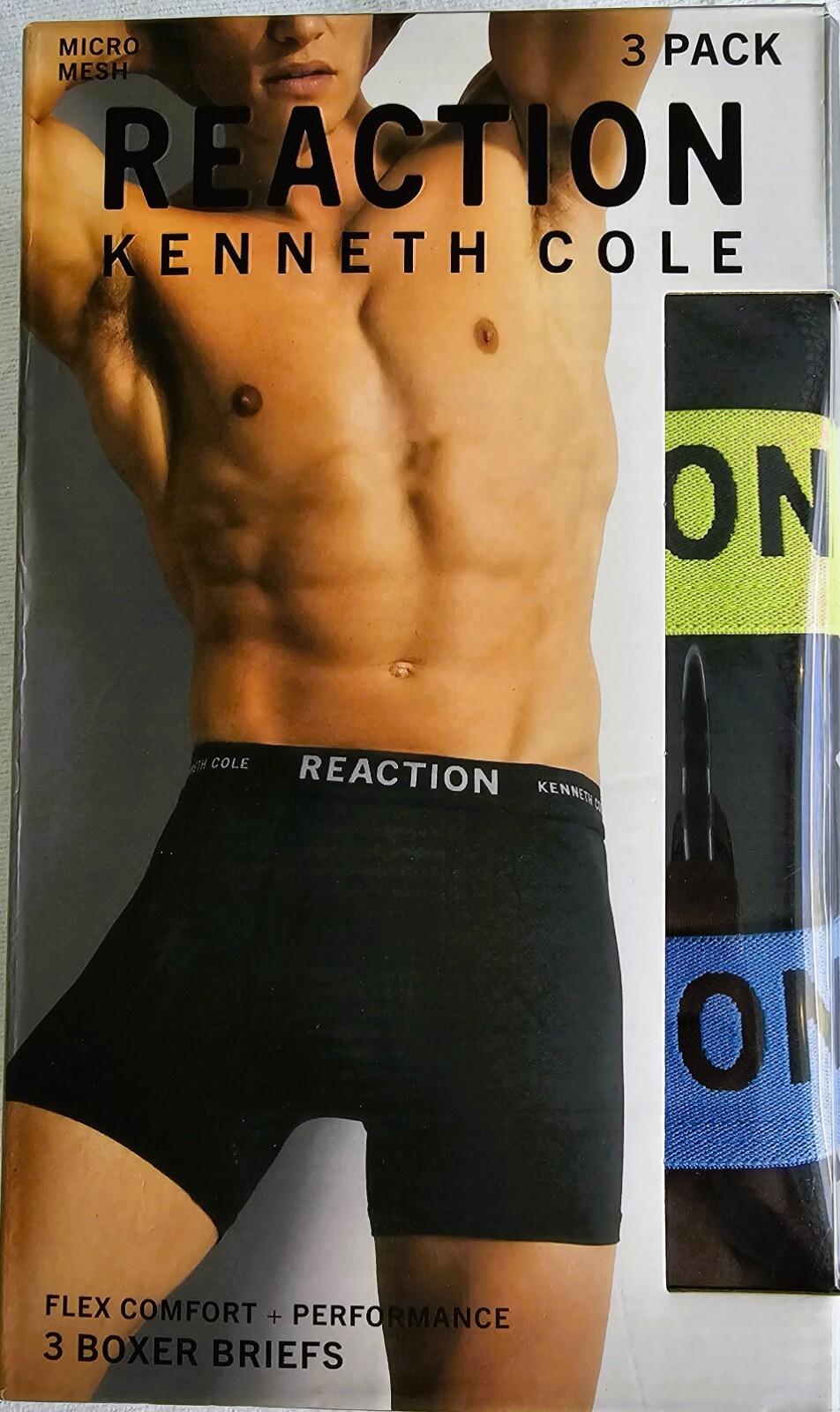 Men's MICRO MESH Boxer Briefs Kenneth Cole 3 Pack Flex Comfort Size XL ...