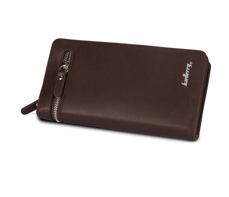 Men's Bifold Leather Zip Coin Long Wallet Multi Card Holder Purse ...