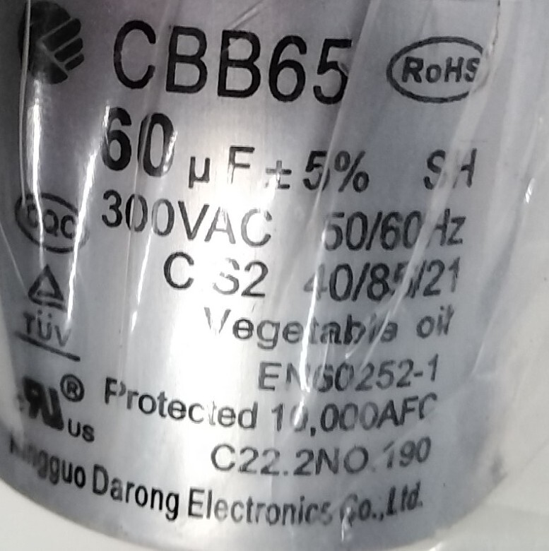 Run Capacitor Part # Cbb65 | En60252-1 | eBay