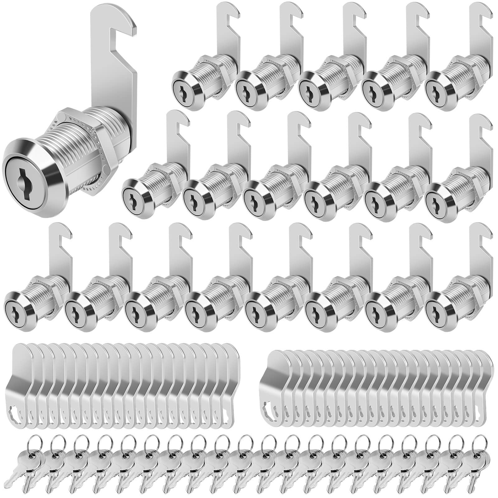Cabinet Locks with Keys, 1-1/8" Cam Locks Keyed Alike, Quality Cabinet ...