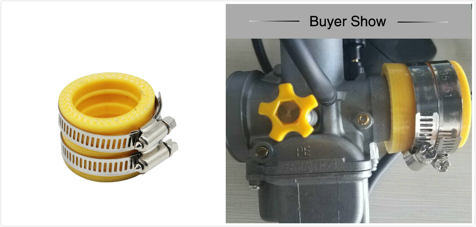 Motorbike Yellow Carburetor Rubber Adapter Intake Manifold for Carb 28 ...